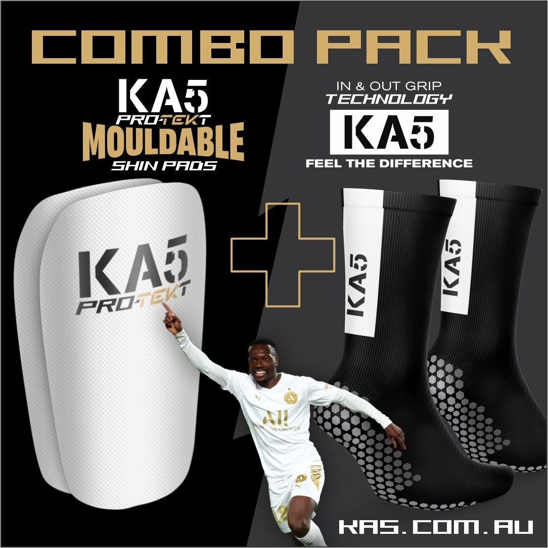 KA5 v1 Grip Sock + Pro-Tekt Shin Pad Combo – KA5sports